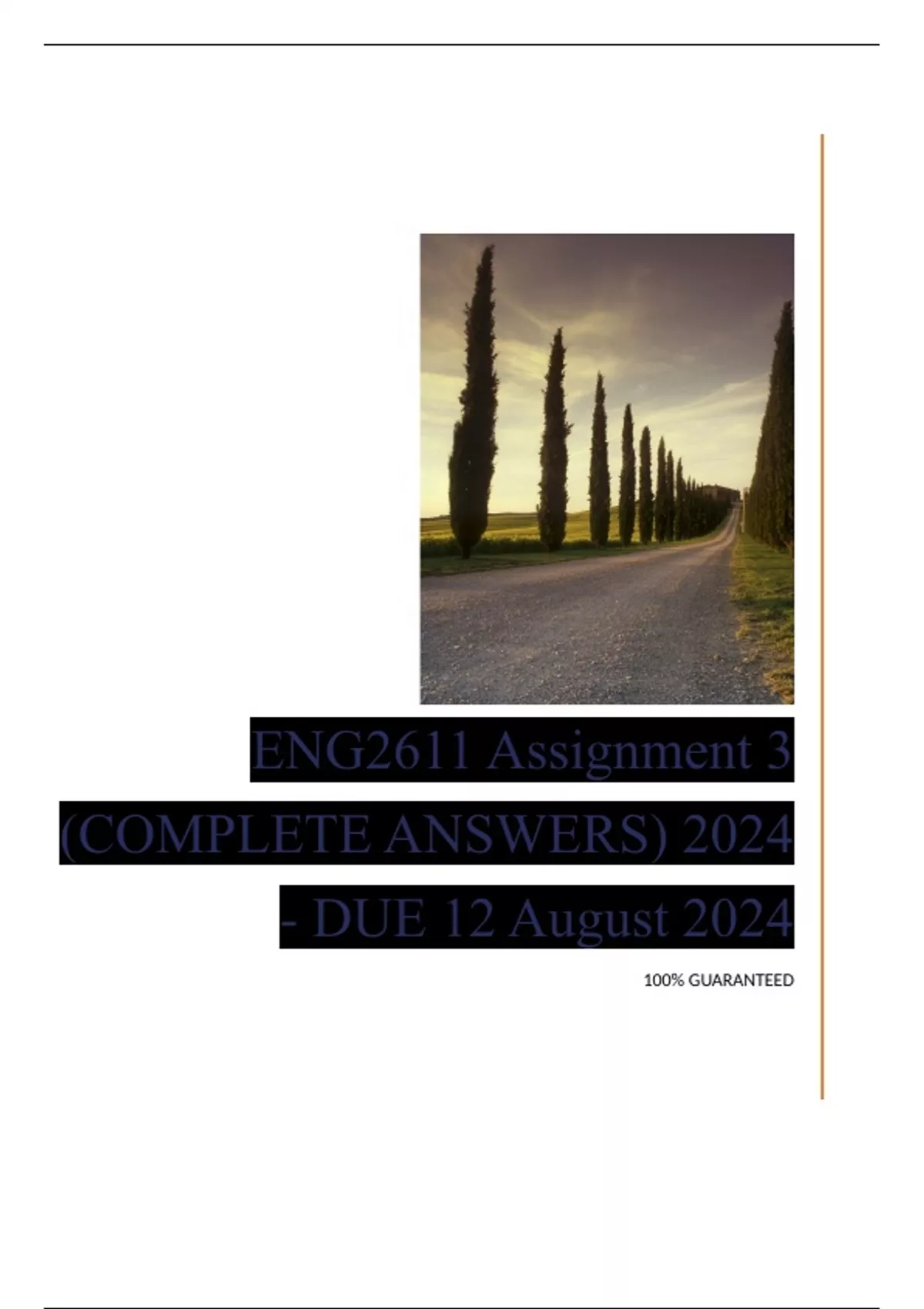 ENG2611 Assignment 3 (COMPLETE ANSWERS) 2024 - DUE 12 August 2024 ...