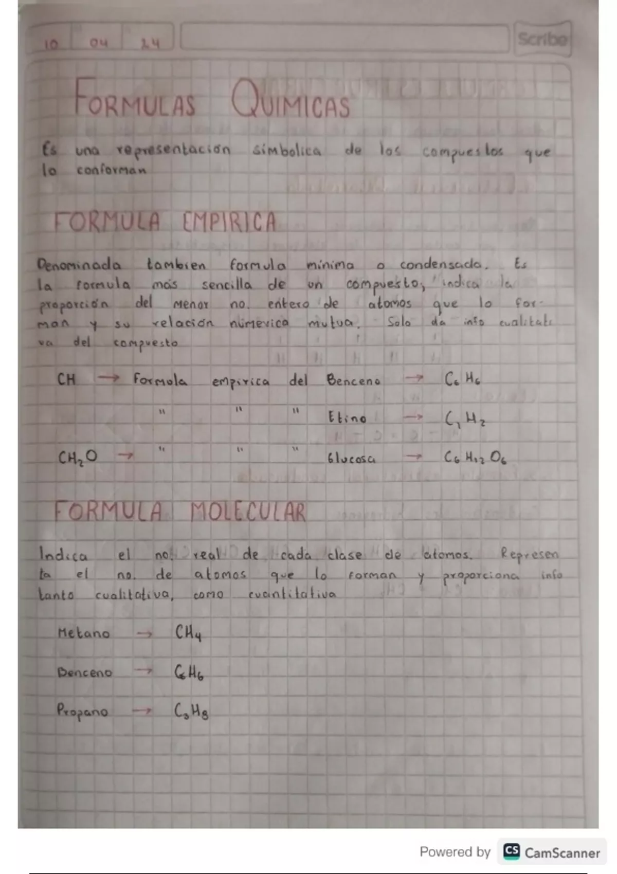formulas quimicas - Quimica - Stuvia US