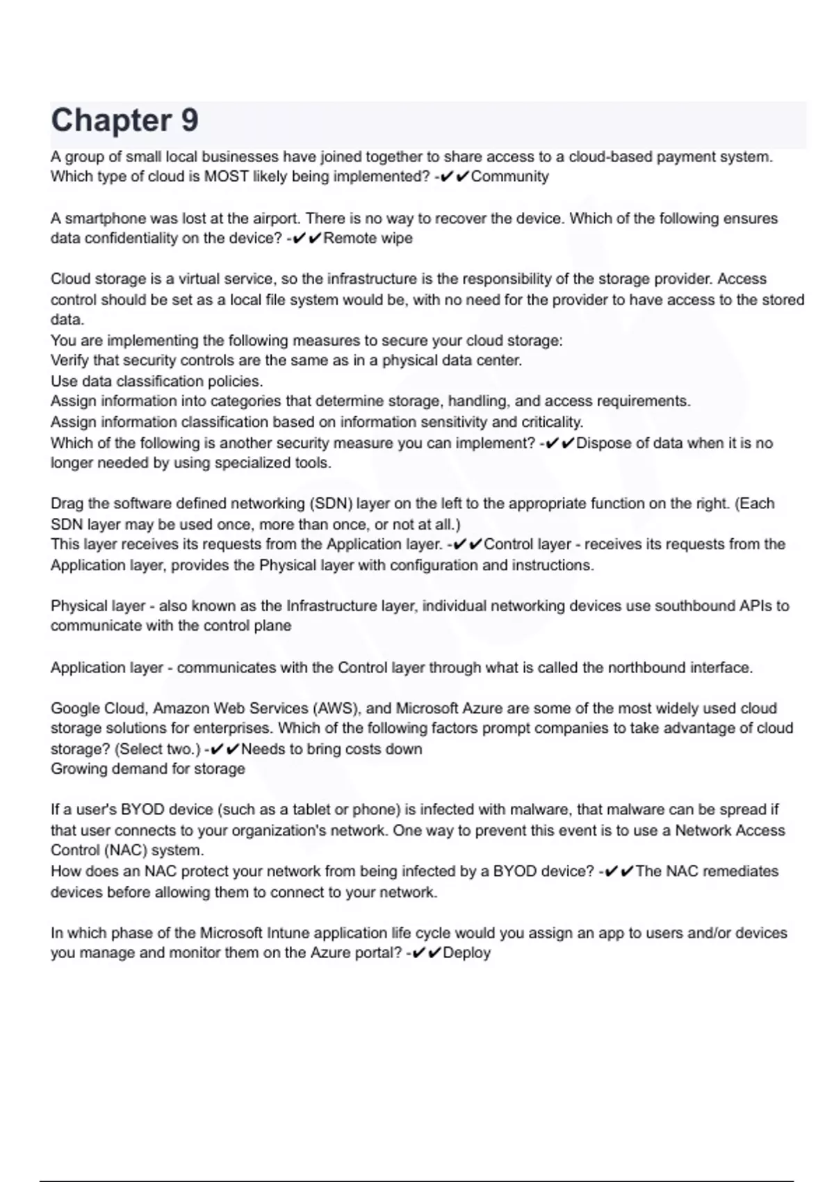 Chapter 9 Questions with 100% Correct Answers Graded A+ | Verified ...