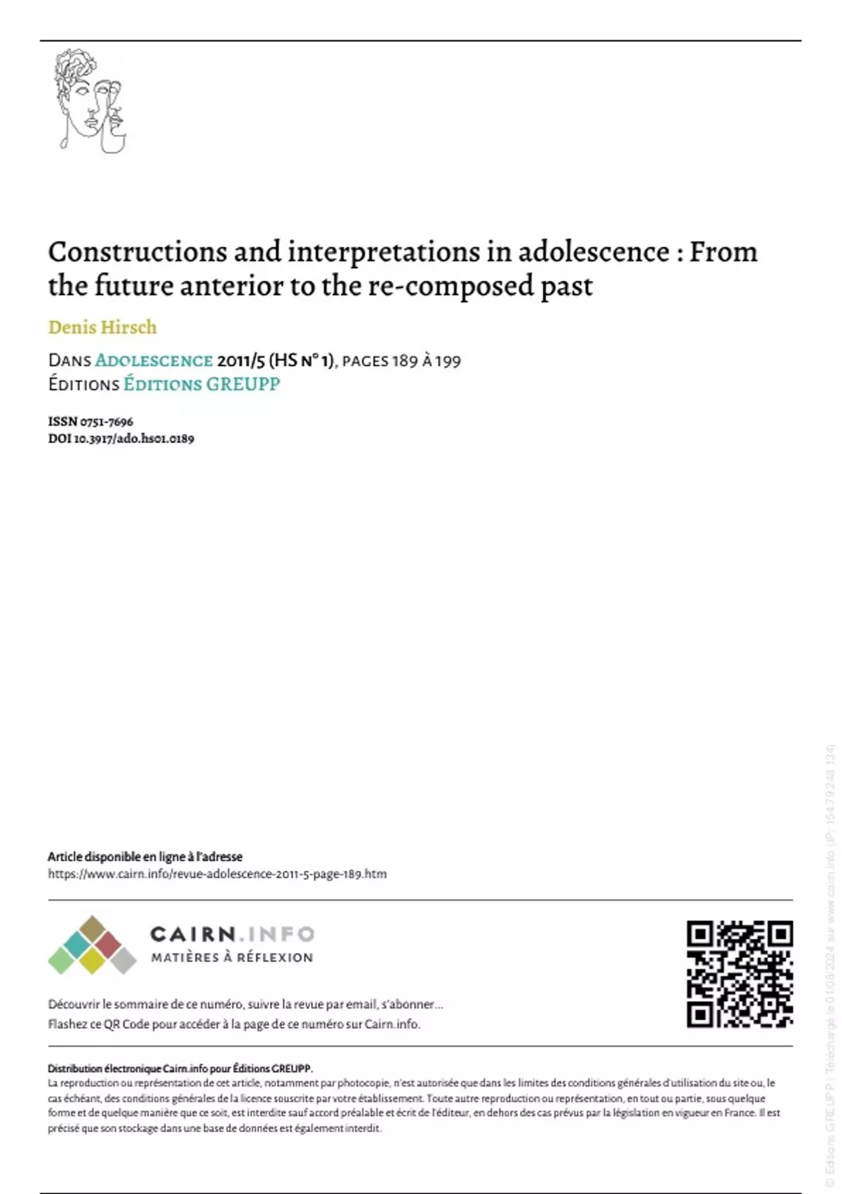 Creation of an intermediary playing space and construction of the ...