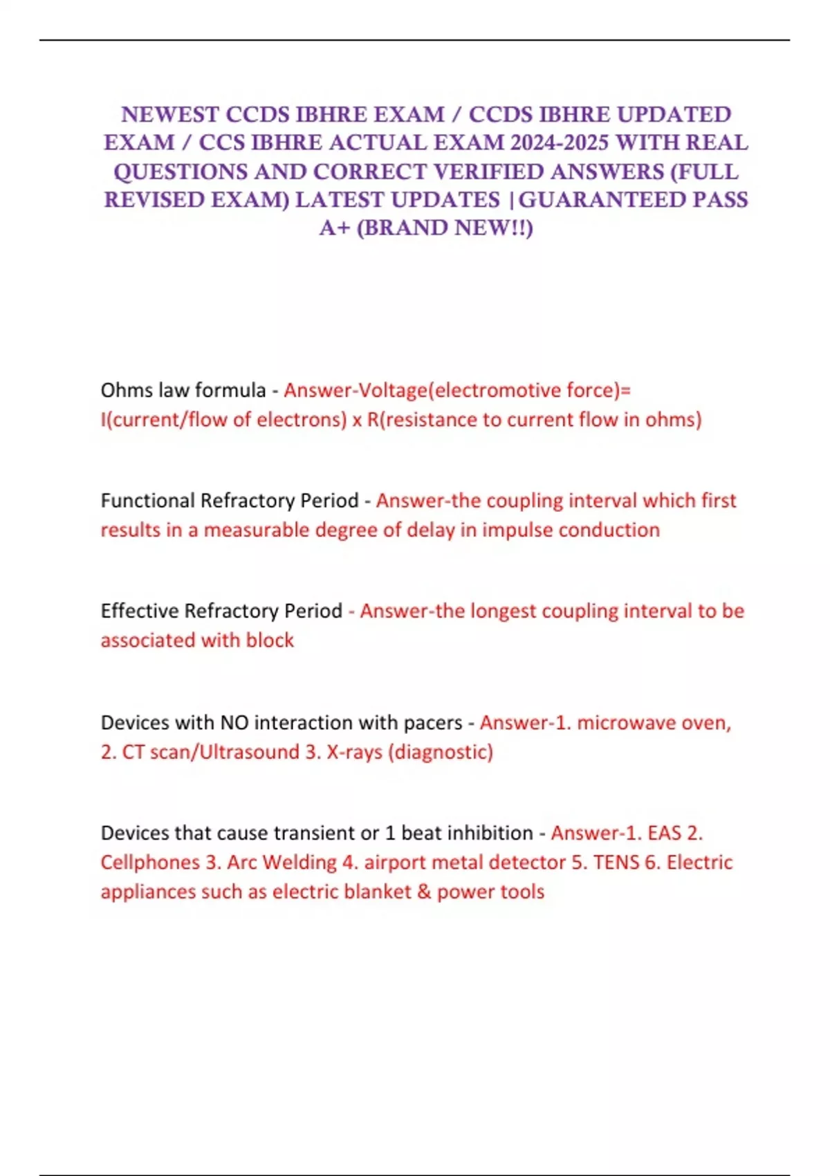 NEWEST CCDS IBHRE EXAM / CCDS IBHRE UPDATED EXAM / CCS IBHRE ACTUAL ...