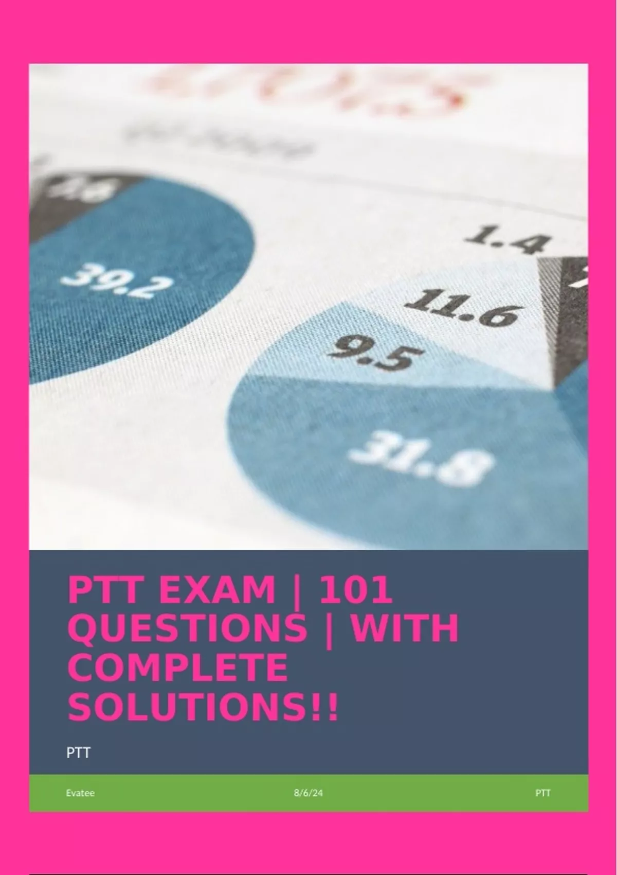 PTT EXAM | 101 QUESTIONS | WITH COMPLETE SOLUTIONS!! - PTT - Stuvia US