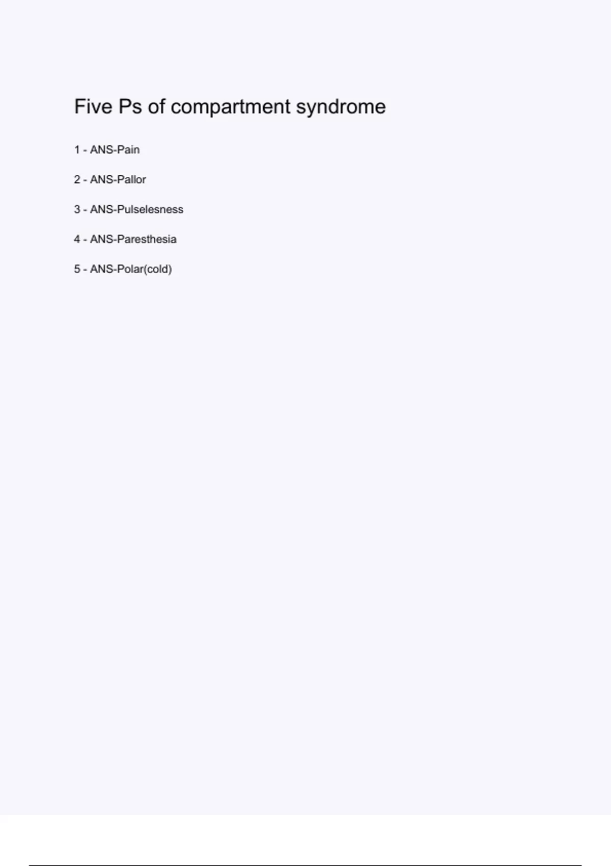 Five Ps of compartment syndrome Questions and 100% Verified Correct ...
