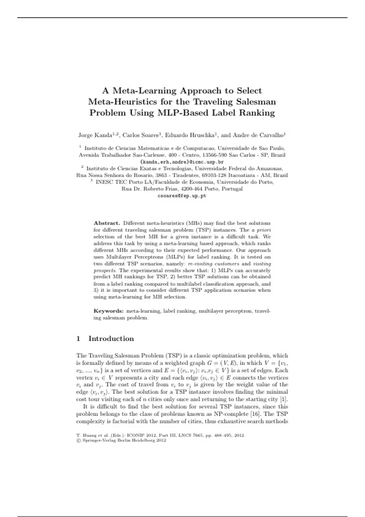 A Meta-Learning Approach to Select Meta-Heuristics for the Traveling ...
