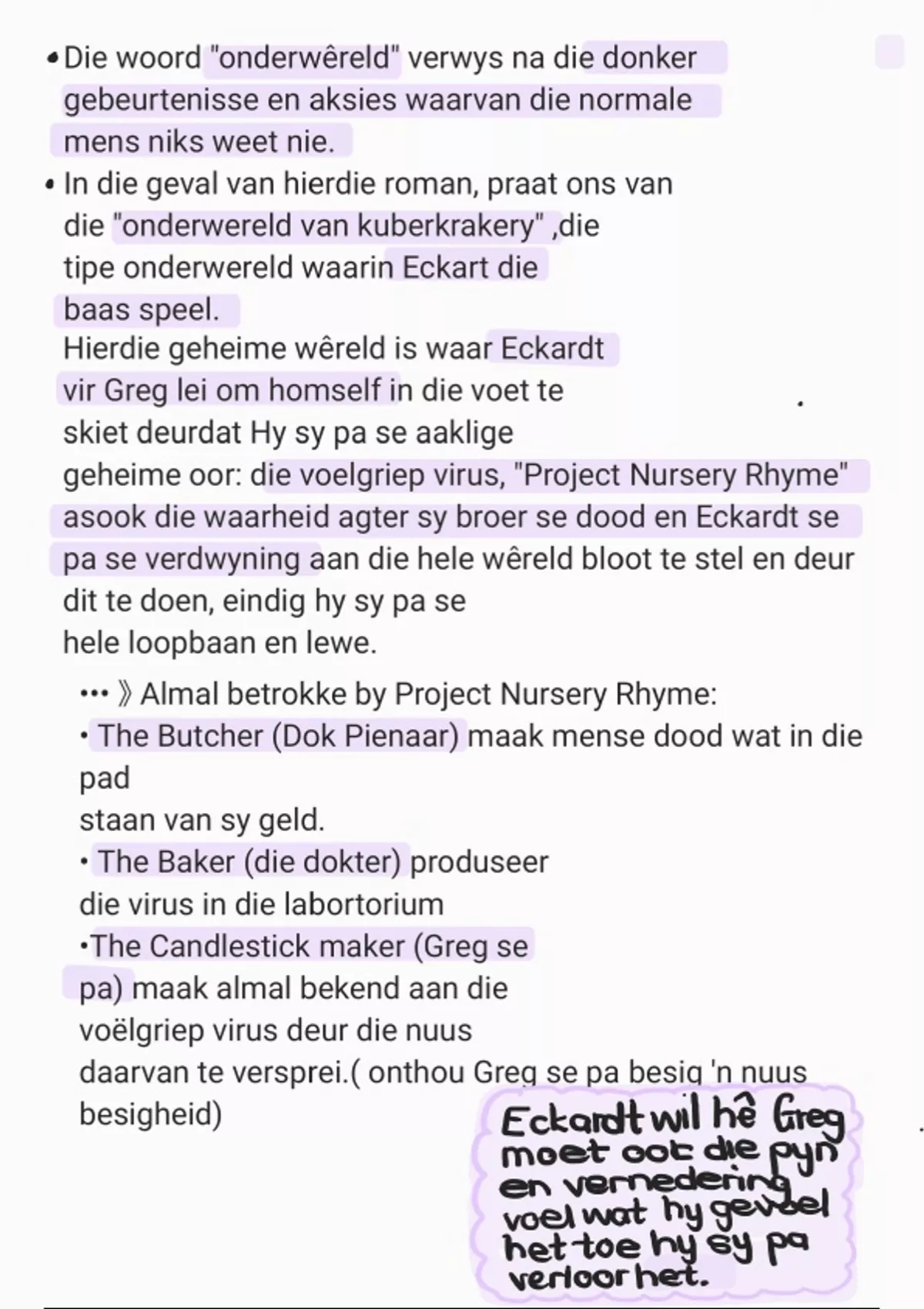Summary Onderwêreld deur Fanie Viljoen studie notas - Afrikaans Home ...