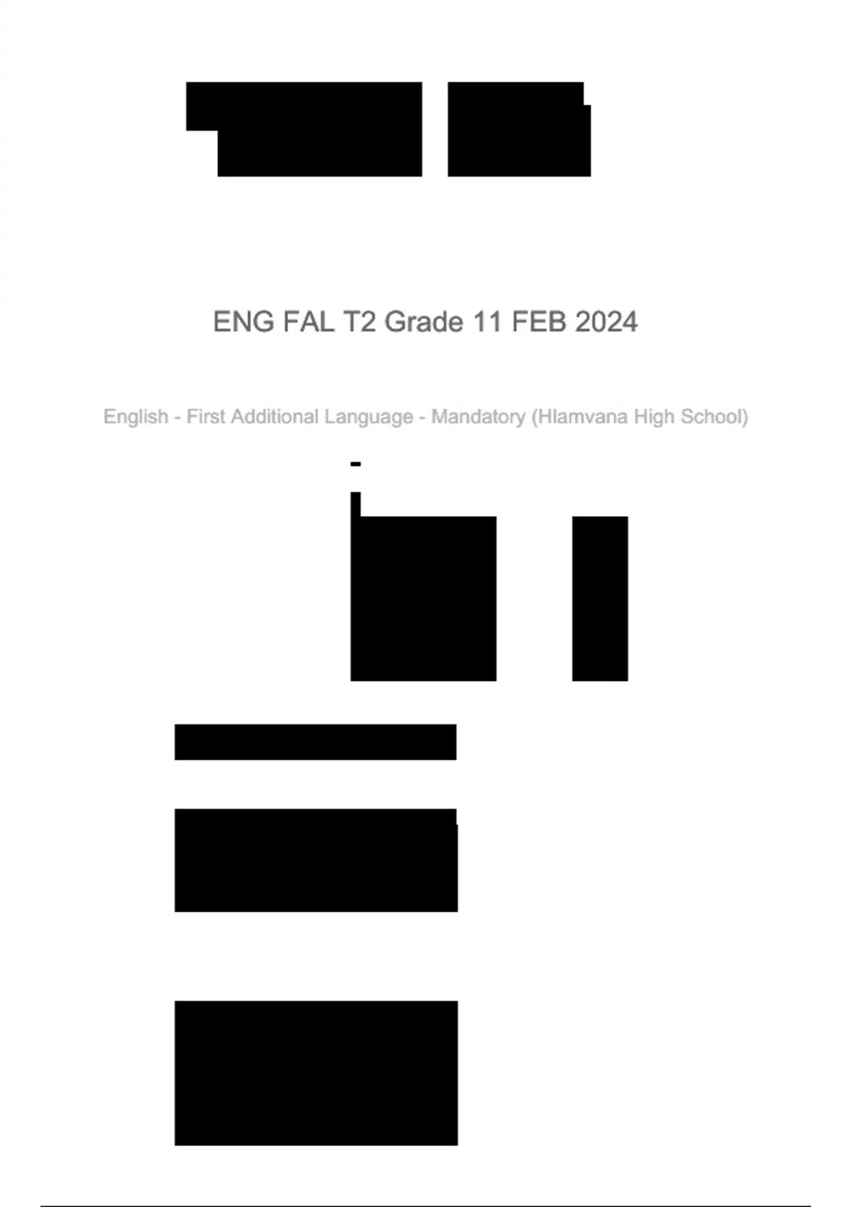 ENG FAL T2 Grade 11 FEB 2024 English - First Additional Language ...