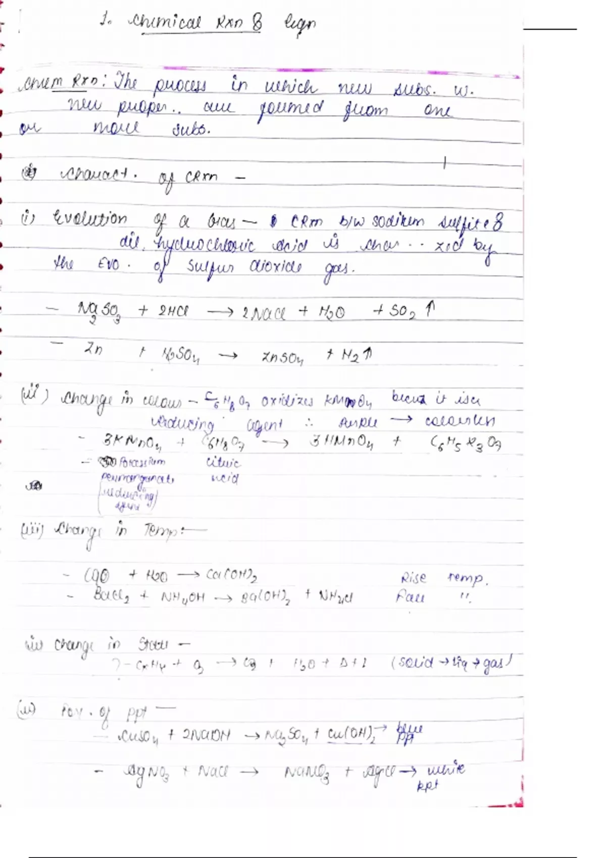 Class 10 Topper Science Handwritten Notes - Class 10 Topper Science ...