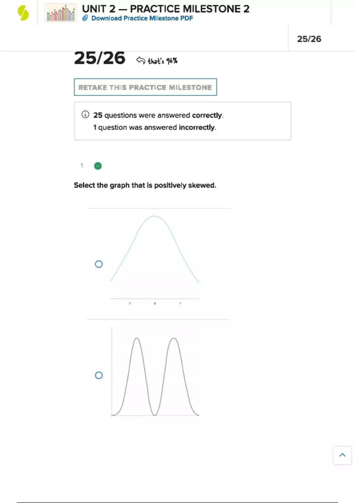 Practice Milestone Unit 2 Introduction to Statistics - Introduction to ...