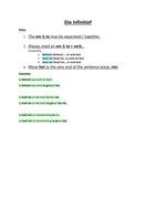 Summary Infinitief - Infinitive - Grade 9 Afrikaans - Stuvia SA