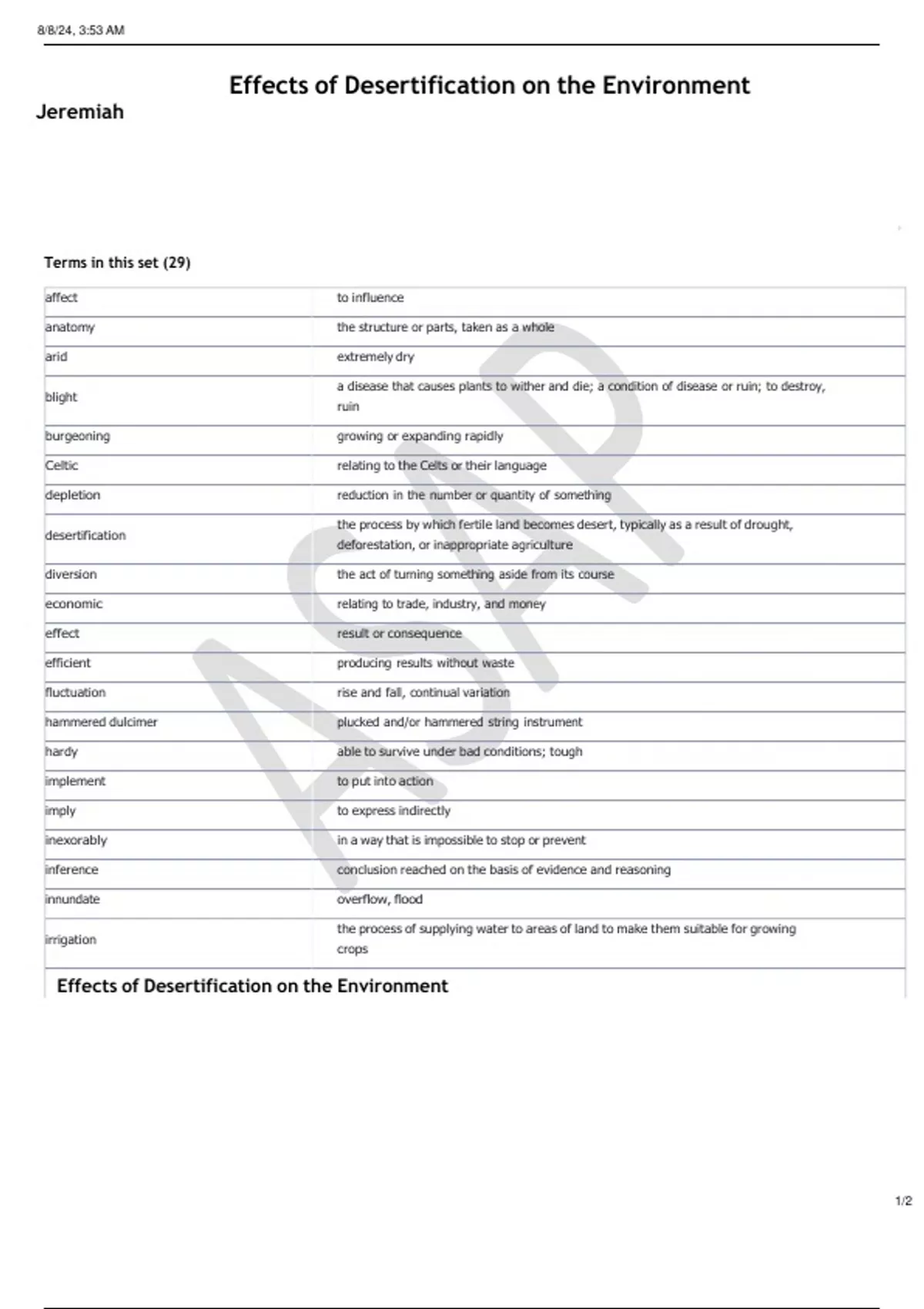 Effects of Desertification on the Environment 100- SURELatest complete ...