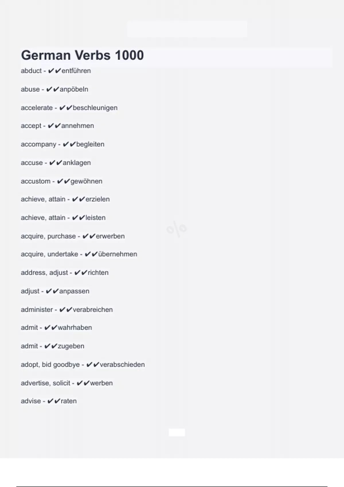 German Verbs 1000 Questions &Exam (elaborations) answers 100% ...