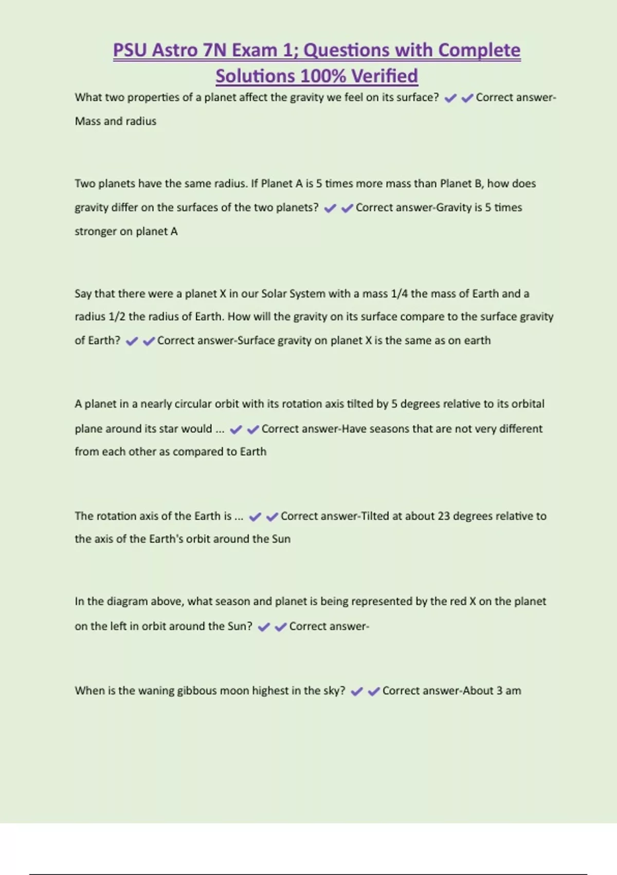 ASTRO 7N BUNDLED EXAMS WITH COMPLETE SOLUTIONS - Stuvia US