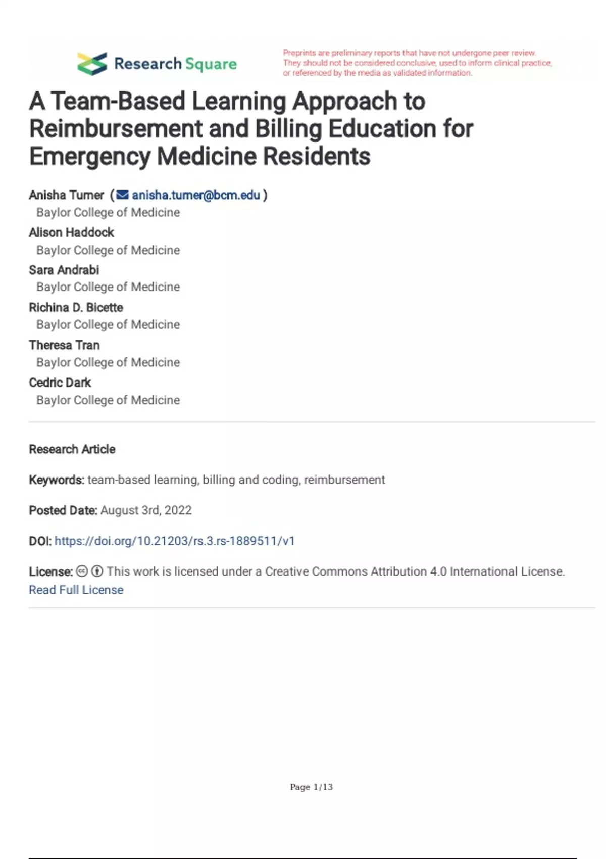 A Team-Based Learning Approach to Reimbursement and Billing Education ...