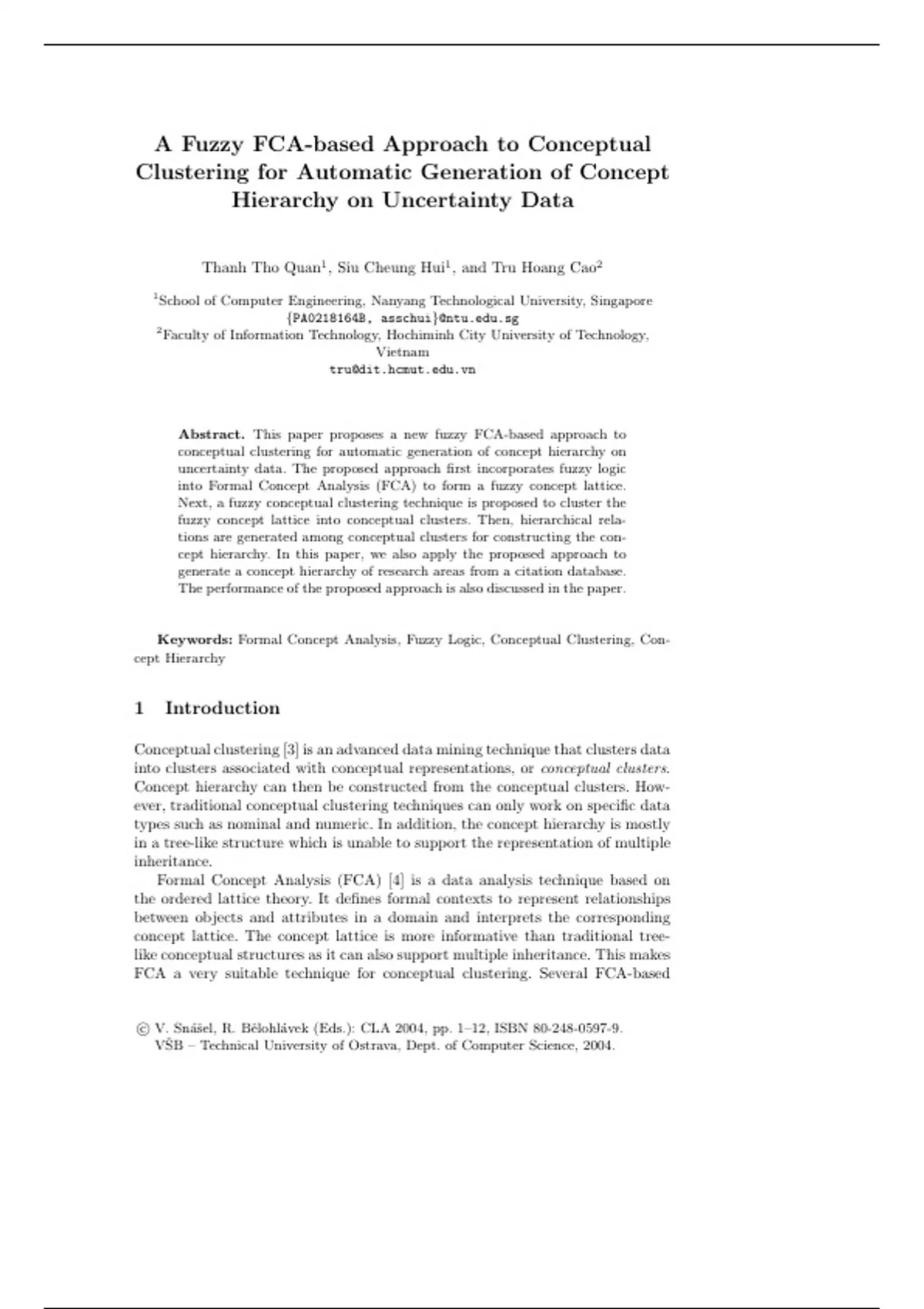 A Fuzzy FCA-based Approach to Conceptual Clustering for Automatic Generation of Concept ...