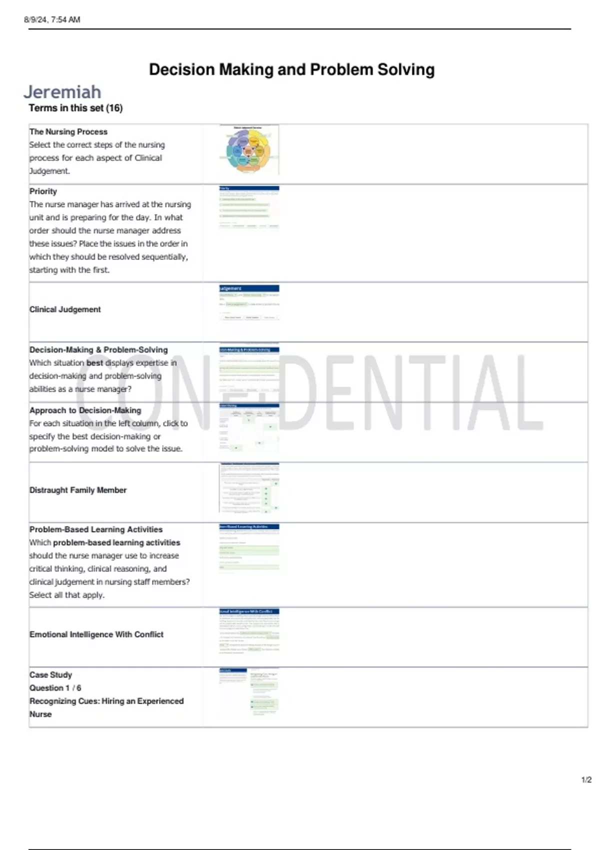 Decision Making and Problem Solving Terms in this set (16) The Nursing ...