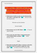 2025 ALTIMA CERTIFICATION Exam Questions with Correct Verified ...