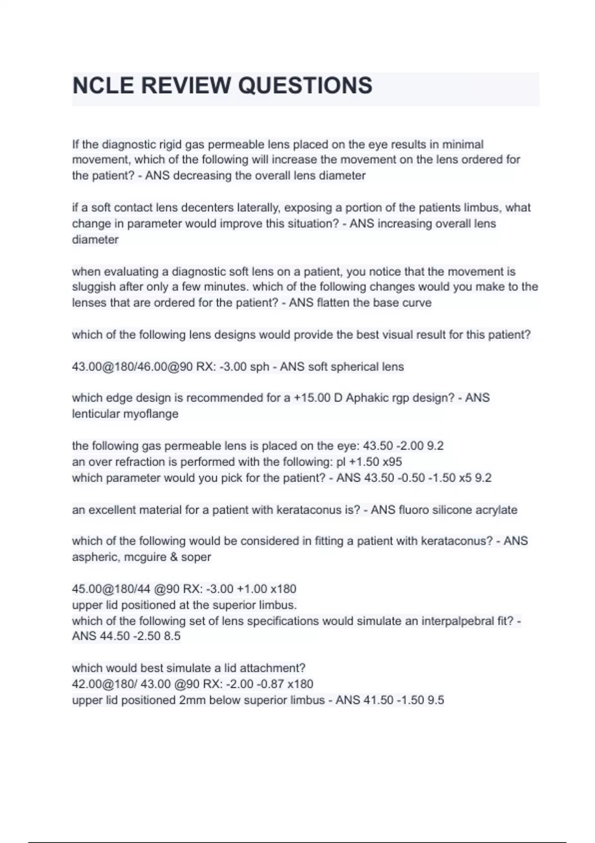 NCLE REVIEW EXAM 2024/2025 QUESTIONS WITH COMPLETED & VERIFIED ...