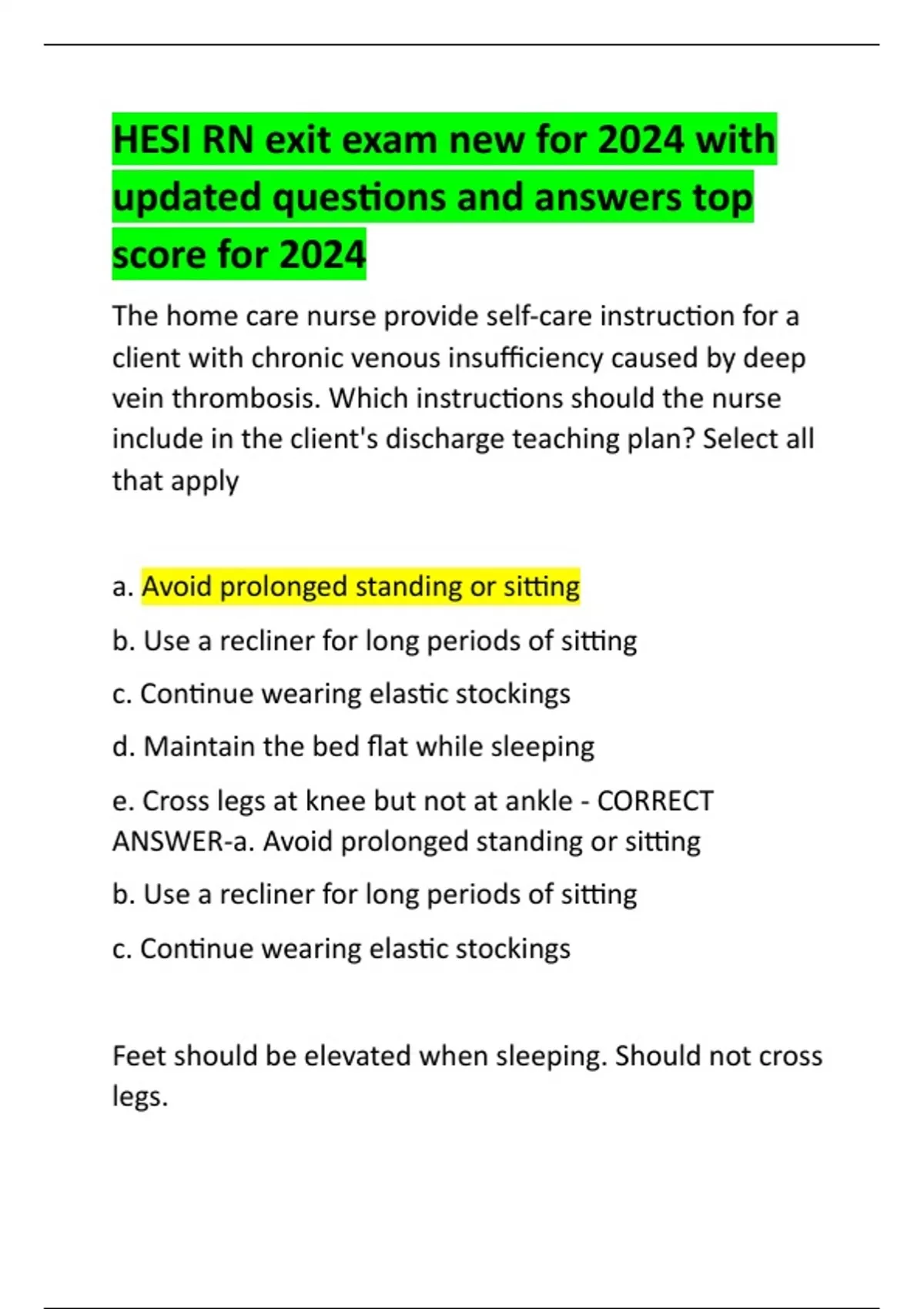 HESI RN exit exam new for 2024 with updated questions and answers top ...