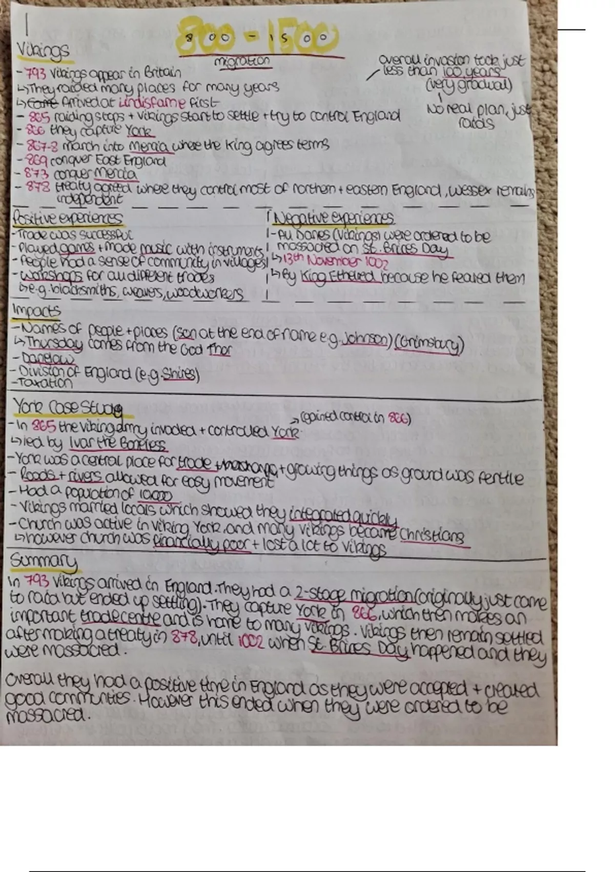 GCSE History Migration Pearson Edexcel - Complete set - Stuvia UK
