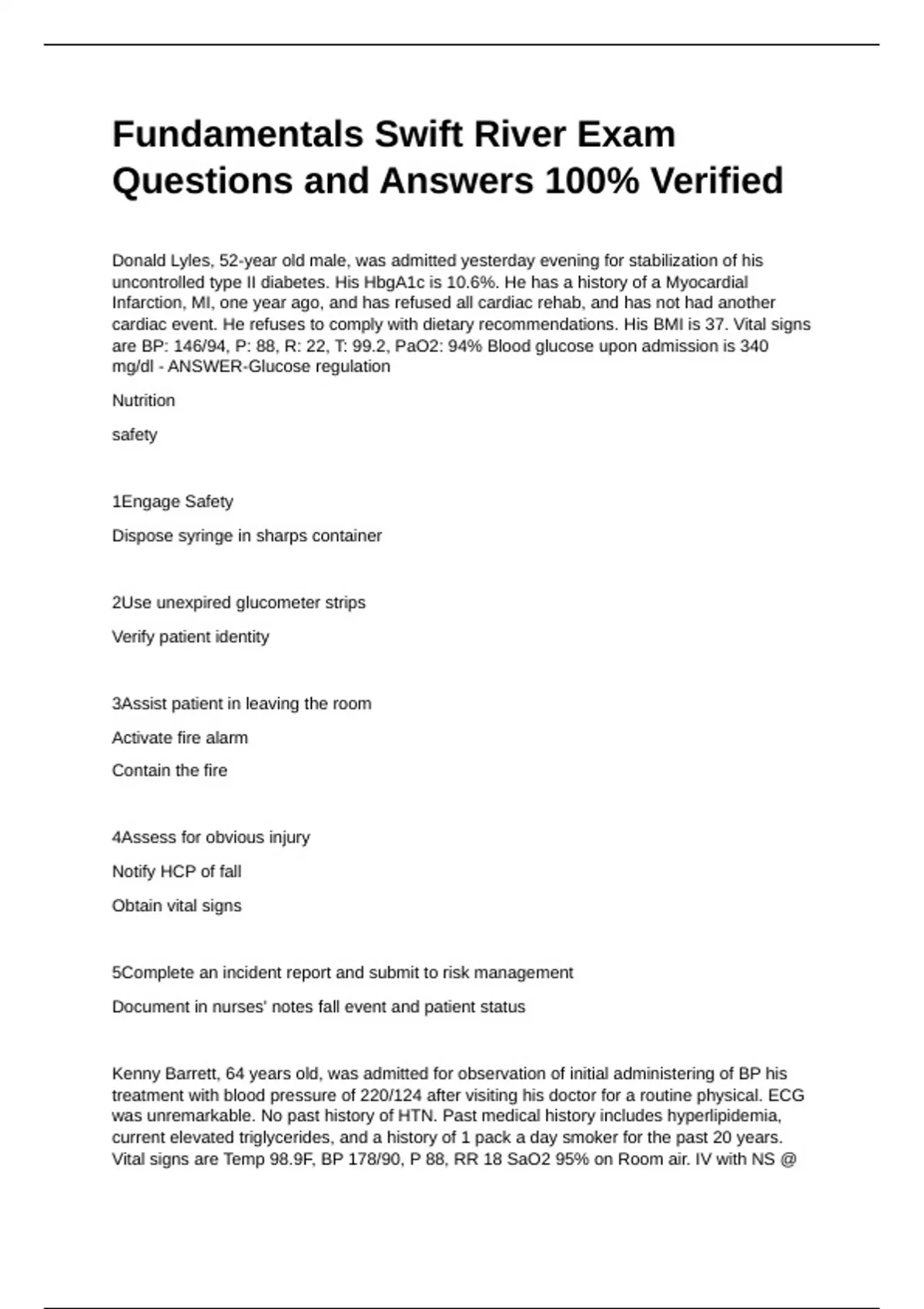 Fundamentals Swift River Exam Questions and Answers 100% Verified ...