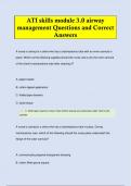 ATI skills module 3.0 airway management Questions and Correct Answers ...