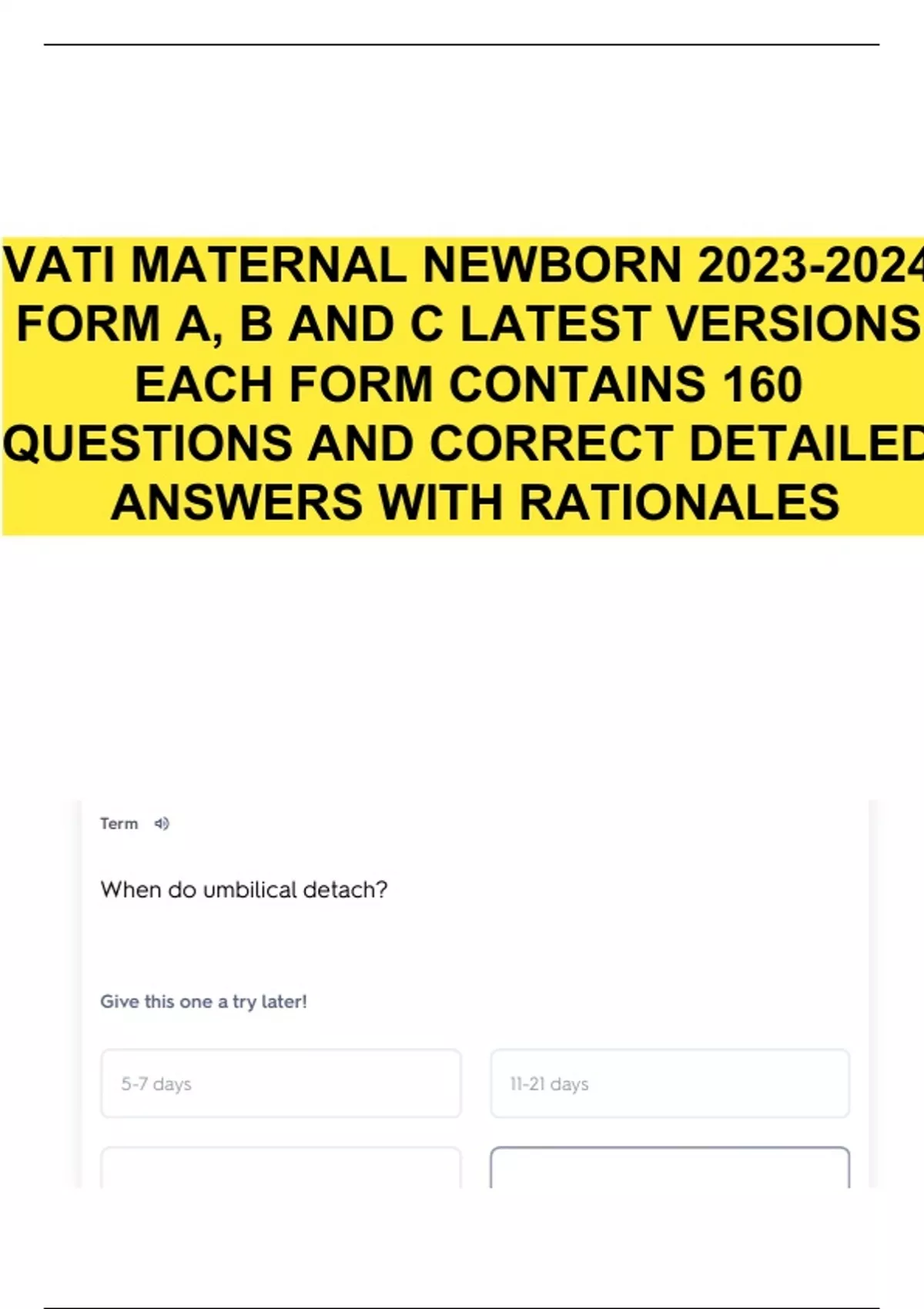 VATI MATERNAL NEWBORN FORM A, B AND C LATEST VERSIONS EACH FORM ...