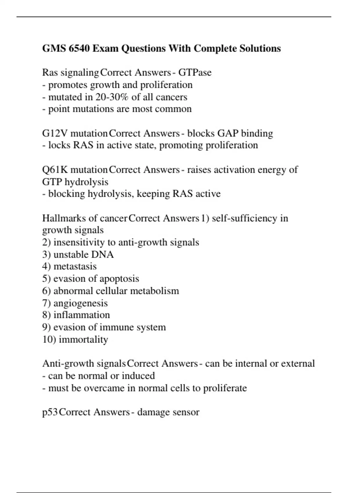 GMS 6540 Exam Questions With Complete Solutions - GMS 6540 - Stuvia US