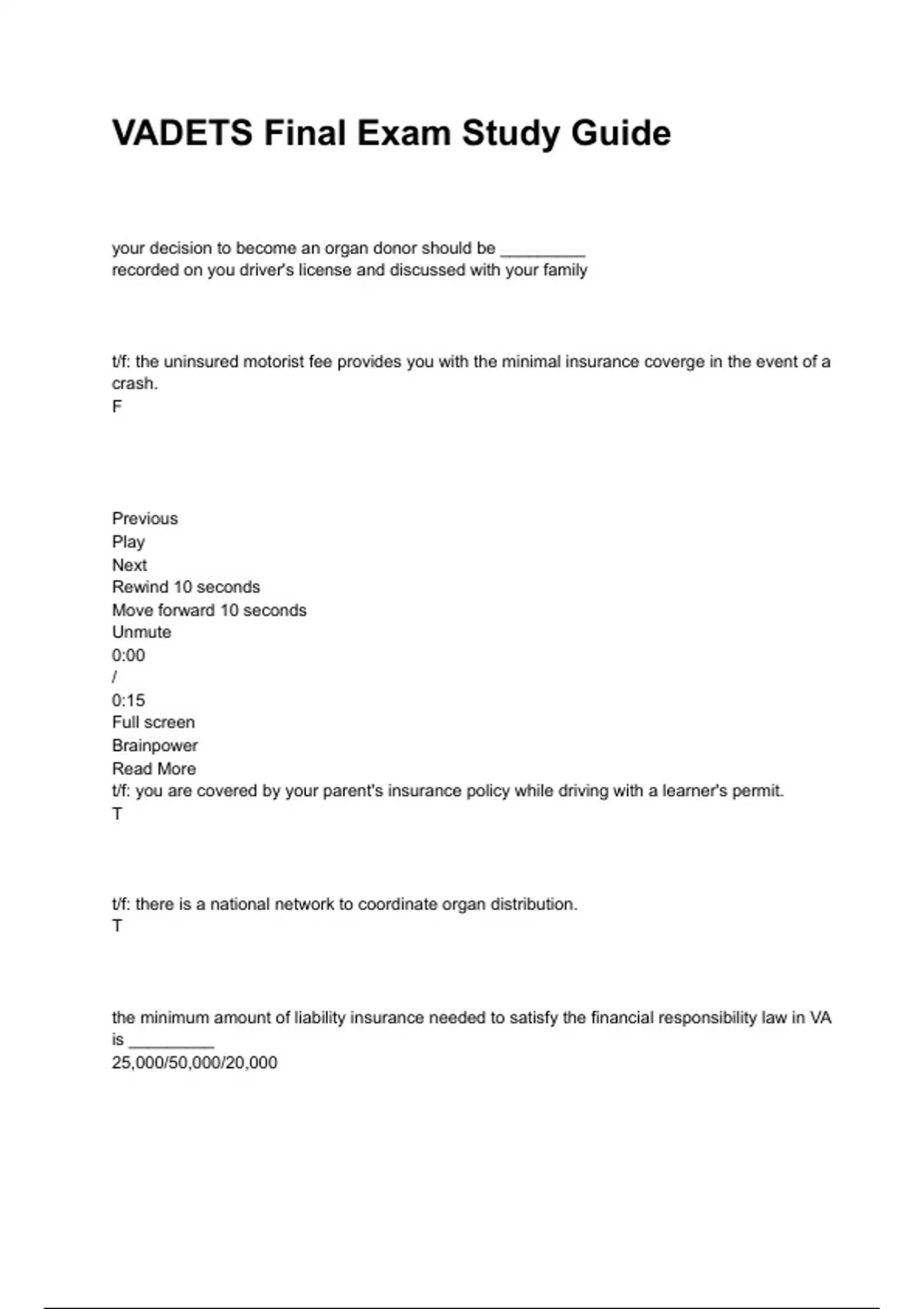 VADETS Final Exam Study Guide questions and answers rated A+ 2024/2025 ...
