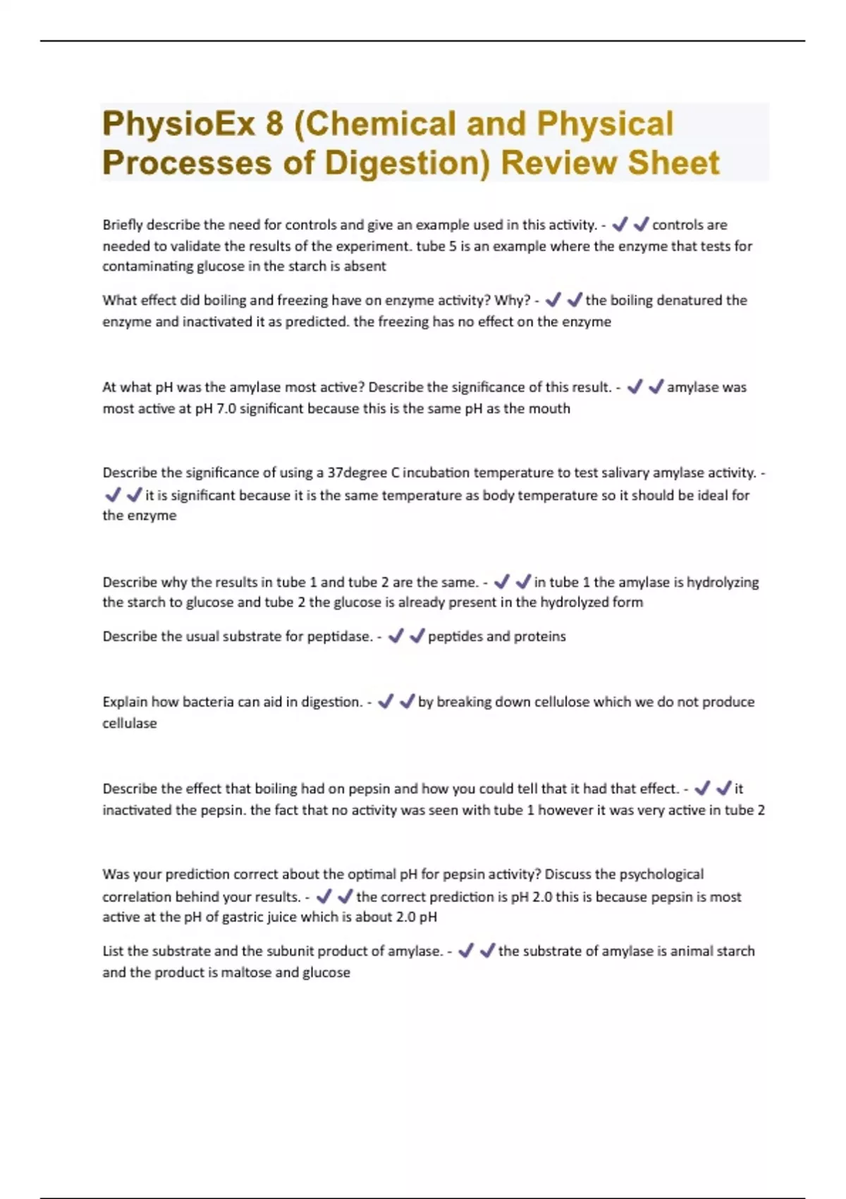 PhysioEx 8 (Chemical and Physical Processes of Digestion) Review Sheet ...