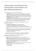 samenvatting : interprofessioneel en interdisciplinair samenwerken in ...