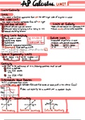 Summary AP Calculus BC Review sheet Unit 1 - AP Calculus BC - Stuvia US