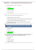 SEJPME MODULE 8 POST TEST Module 8 Joint Operations Planning Post Test ...