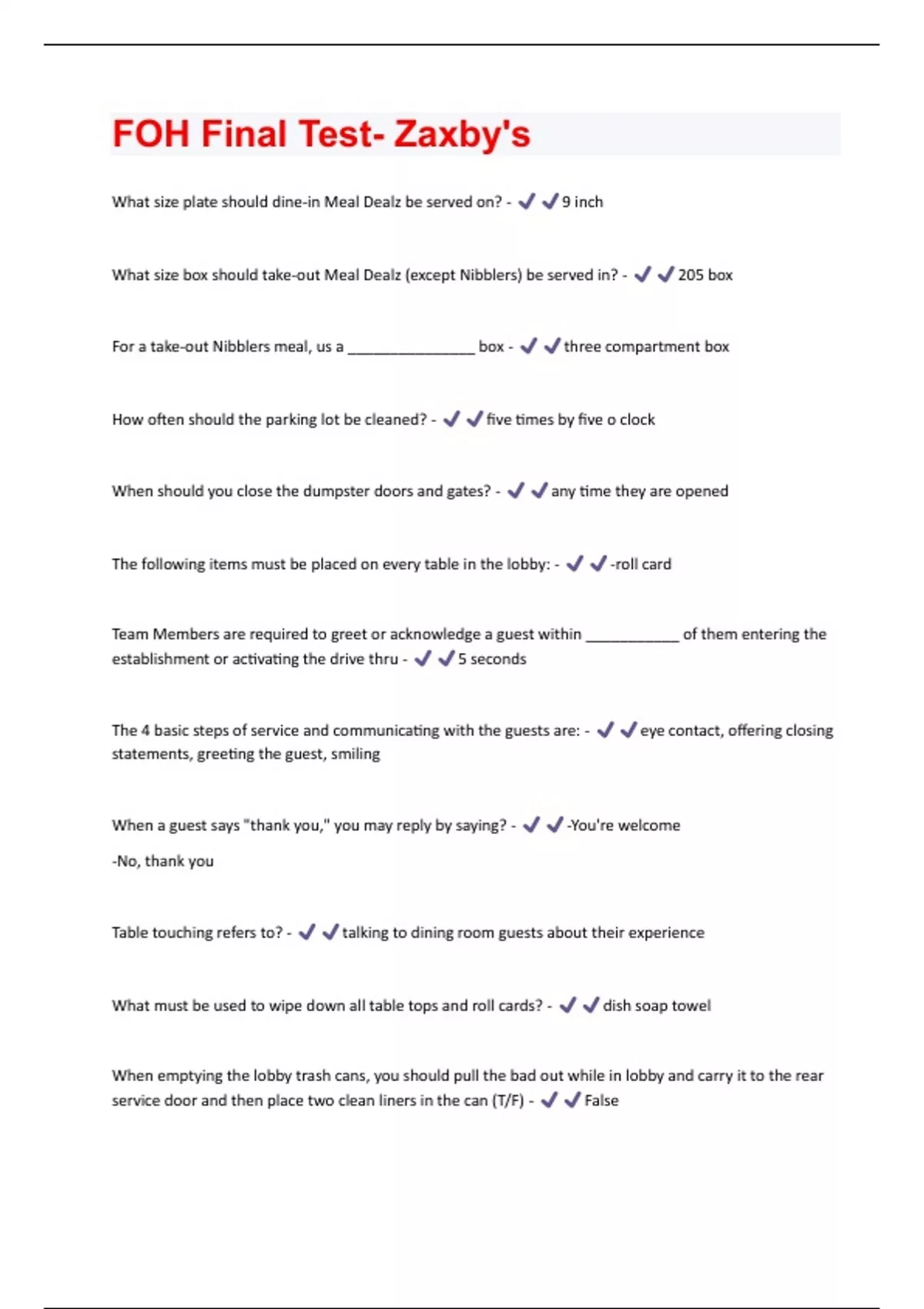 Zaxby' Full Solution Pack Updated 2024 ,2025with complete solutions ...