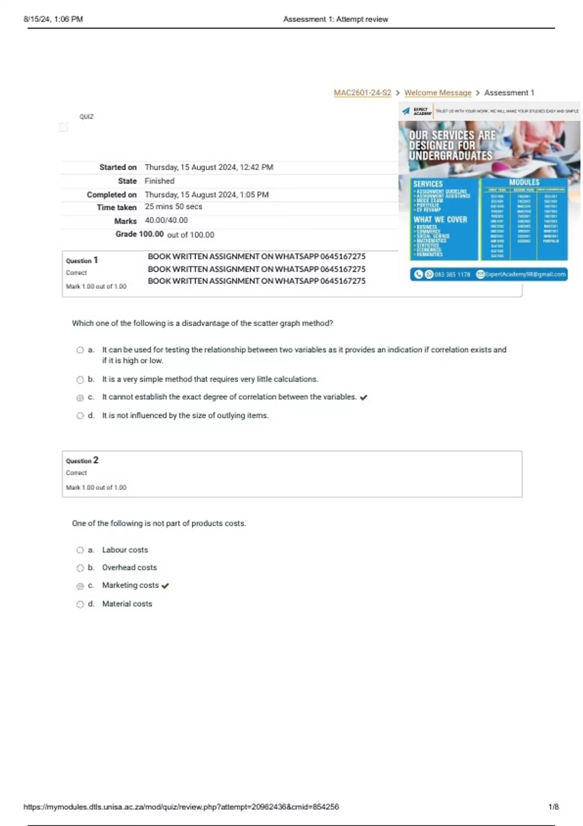 Mac2601 Assignment 1 Semester 2 2024 - Principles of Management ...