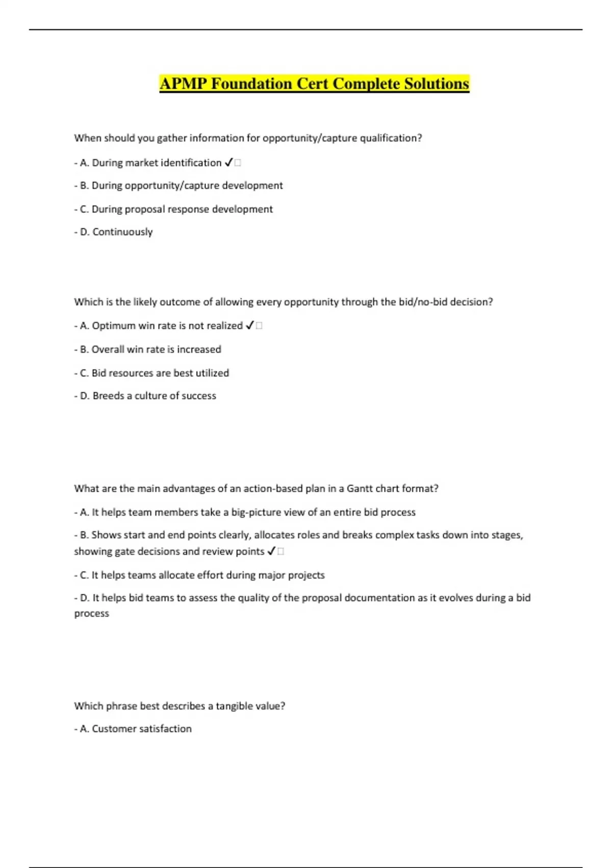 Apmp Foundation Cert Complete Solutions Apmp Foundation Cert Complete Solution Stuvia Us