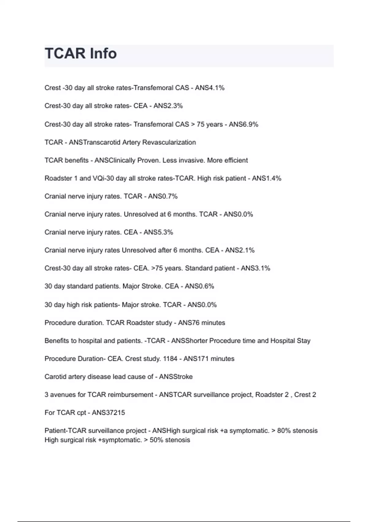 TCAR Info questions and answers graded A+ 2024/2025 - TCAR TNCC - Stuvia US