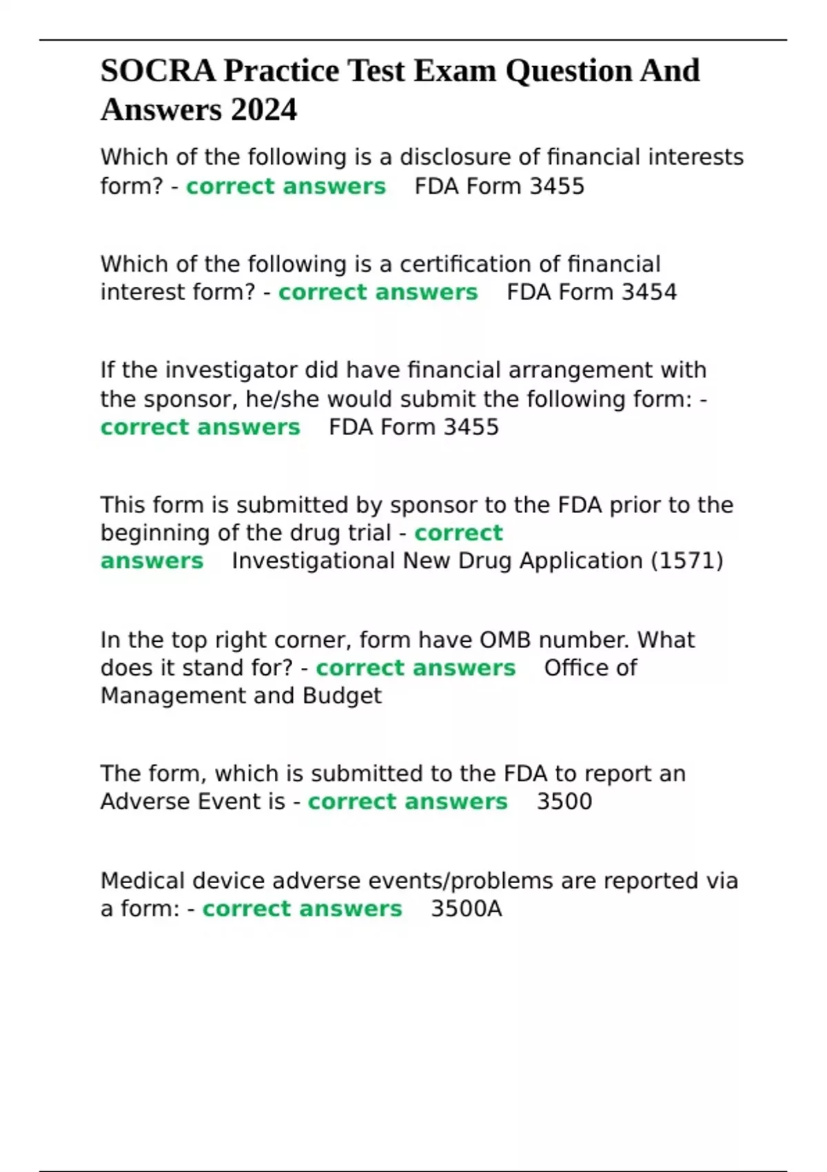 SOCRA Practice Test Exam Question And Answers 2024 - SOCRA Practice Tes ...