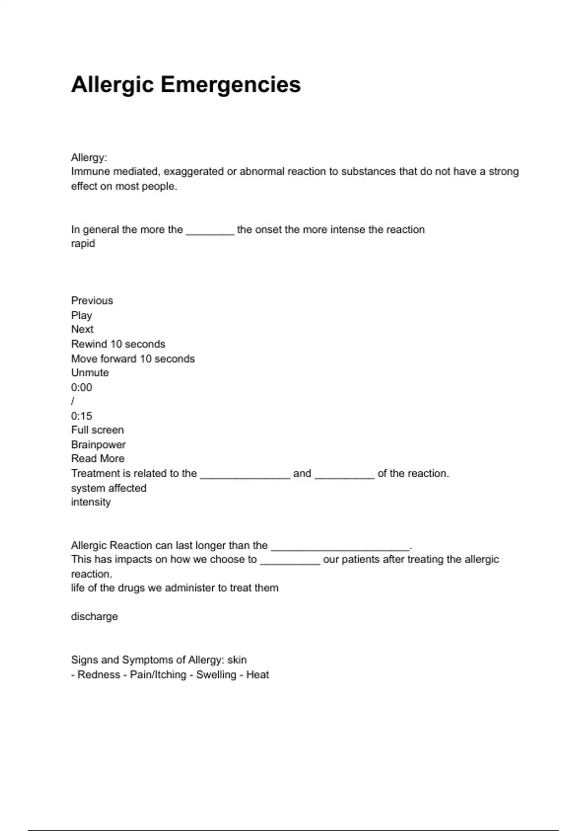Allergic Emergencies questions and answers graded A+ 2024/2025 ...