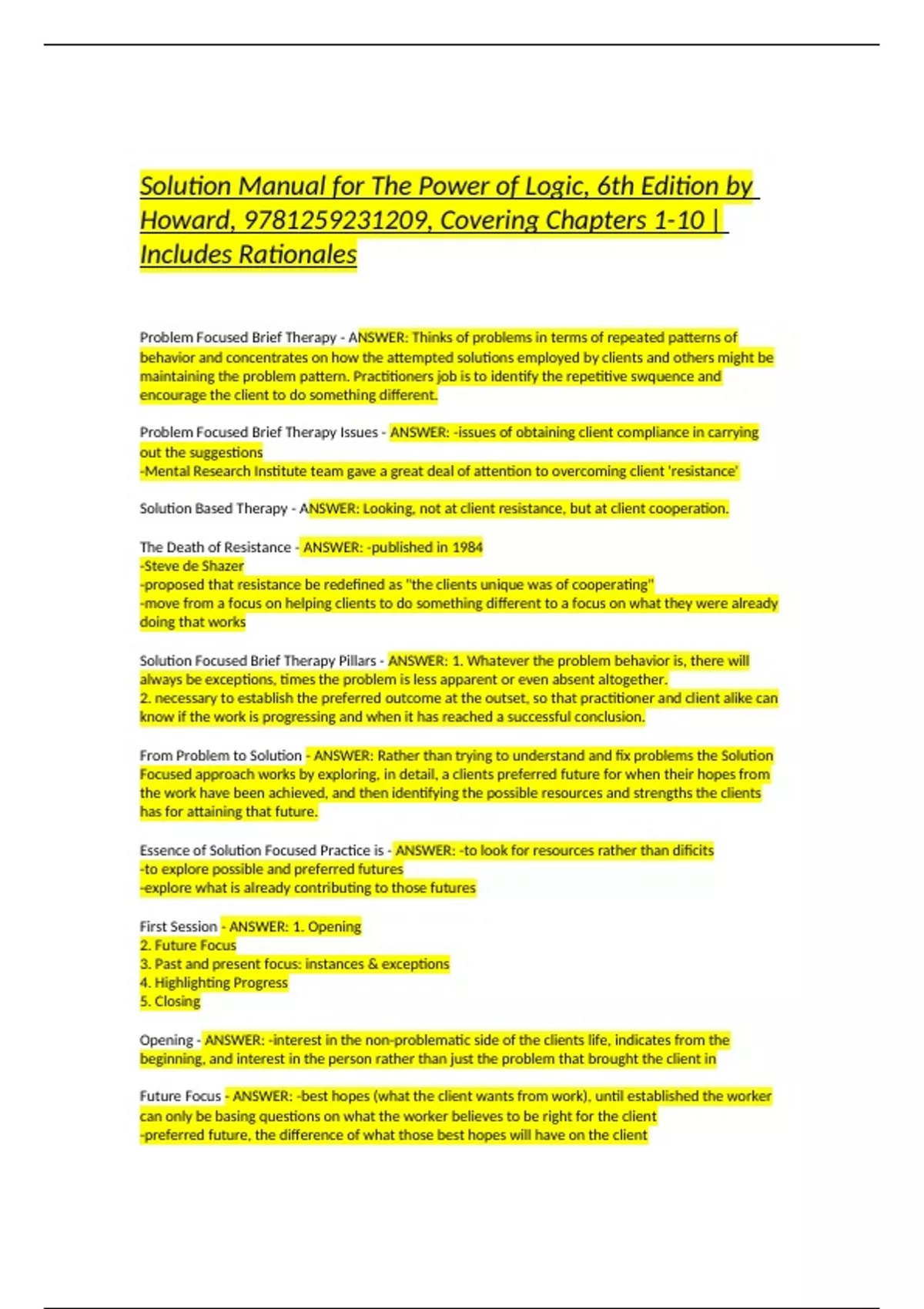 Solution Manual for The Power of Logic, 6th Edition by Howard ...