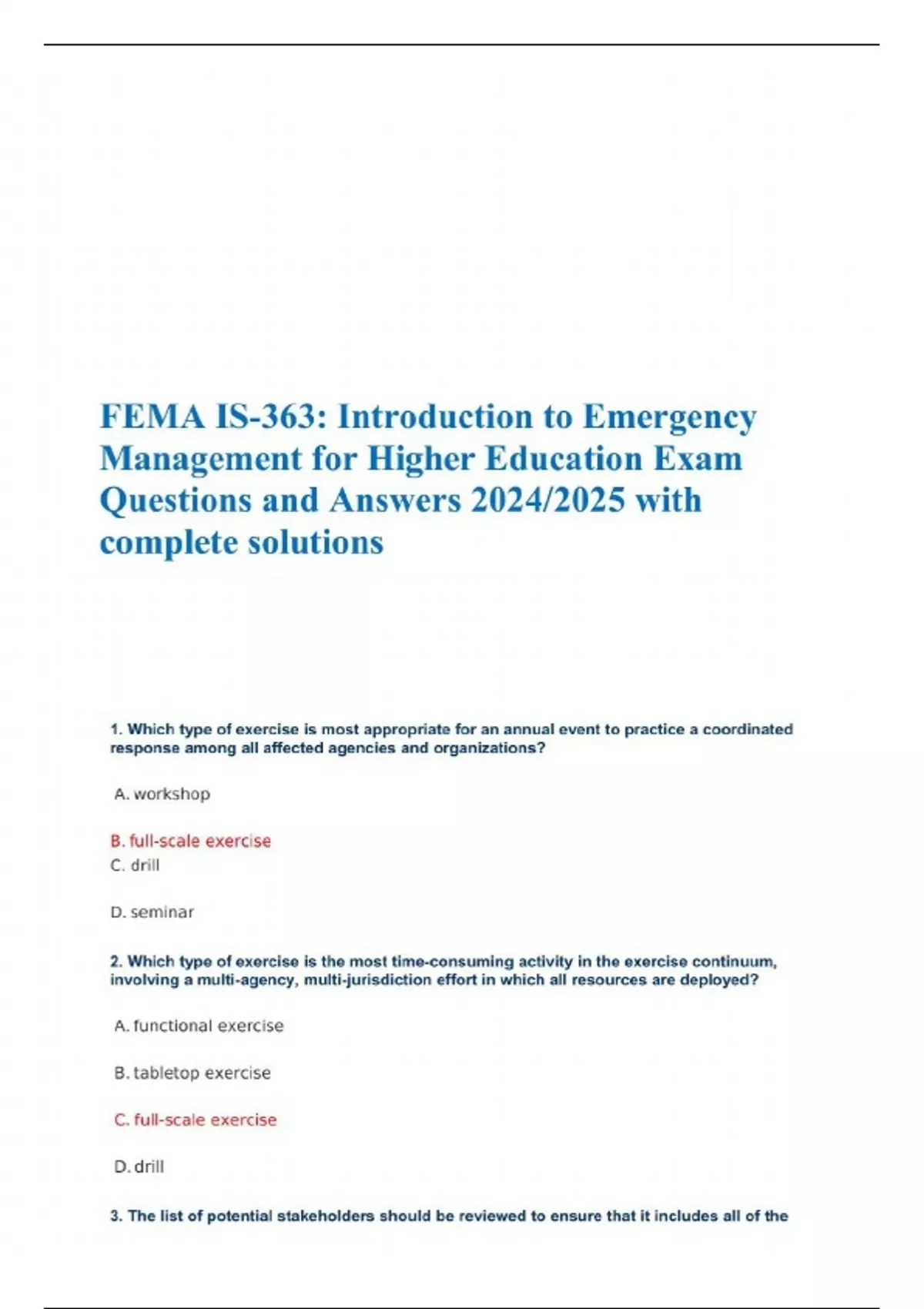 FEMA IS-363: Introduction to Emergency Management for Higher Education ...