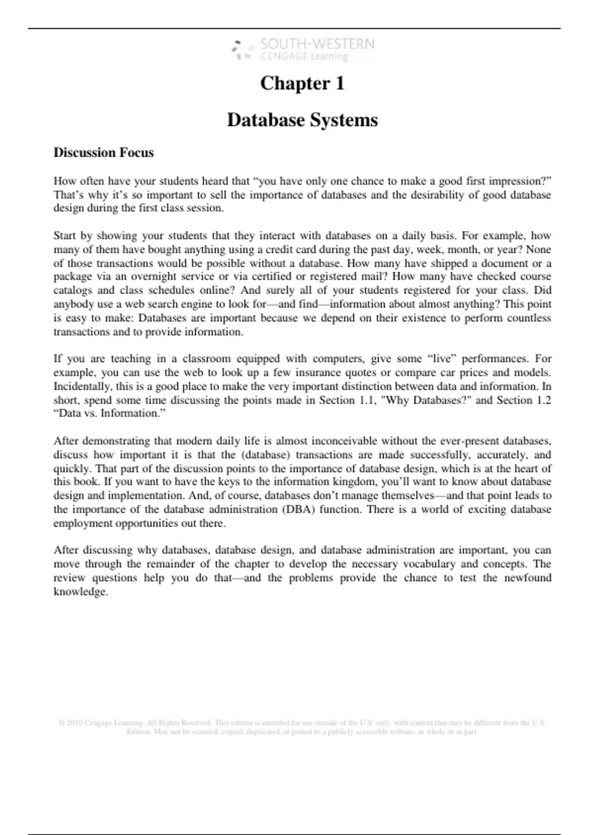 Solution Manual For Database Principles Fundamentals of Design, Implementation and Management ...