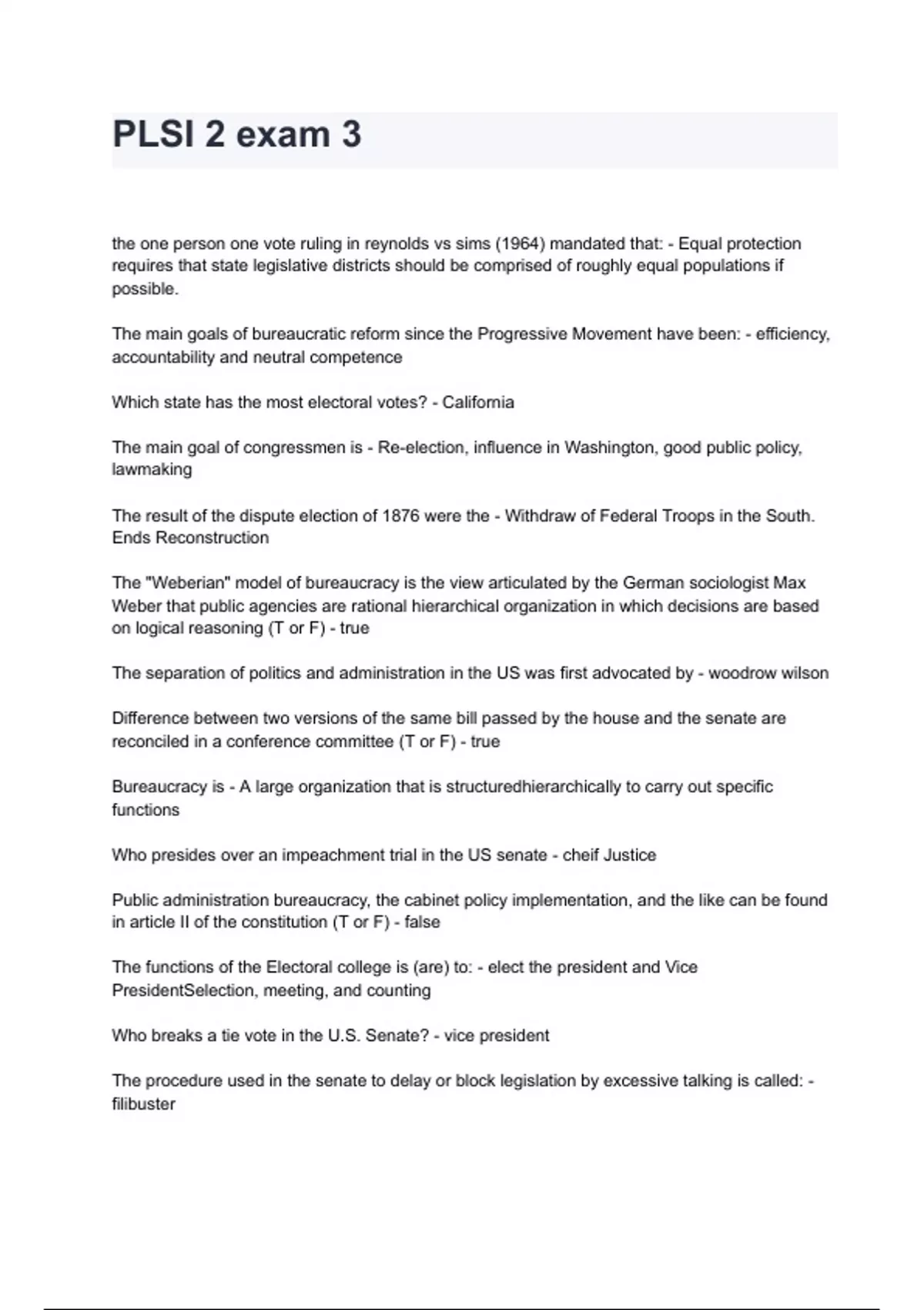 PLSI 2 exam 3 questions with correct answers 2024/2025 - PLSI 2 Fina ...