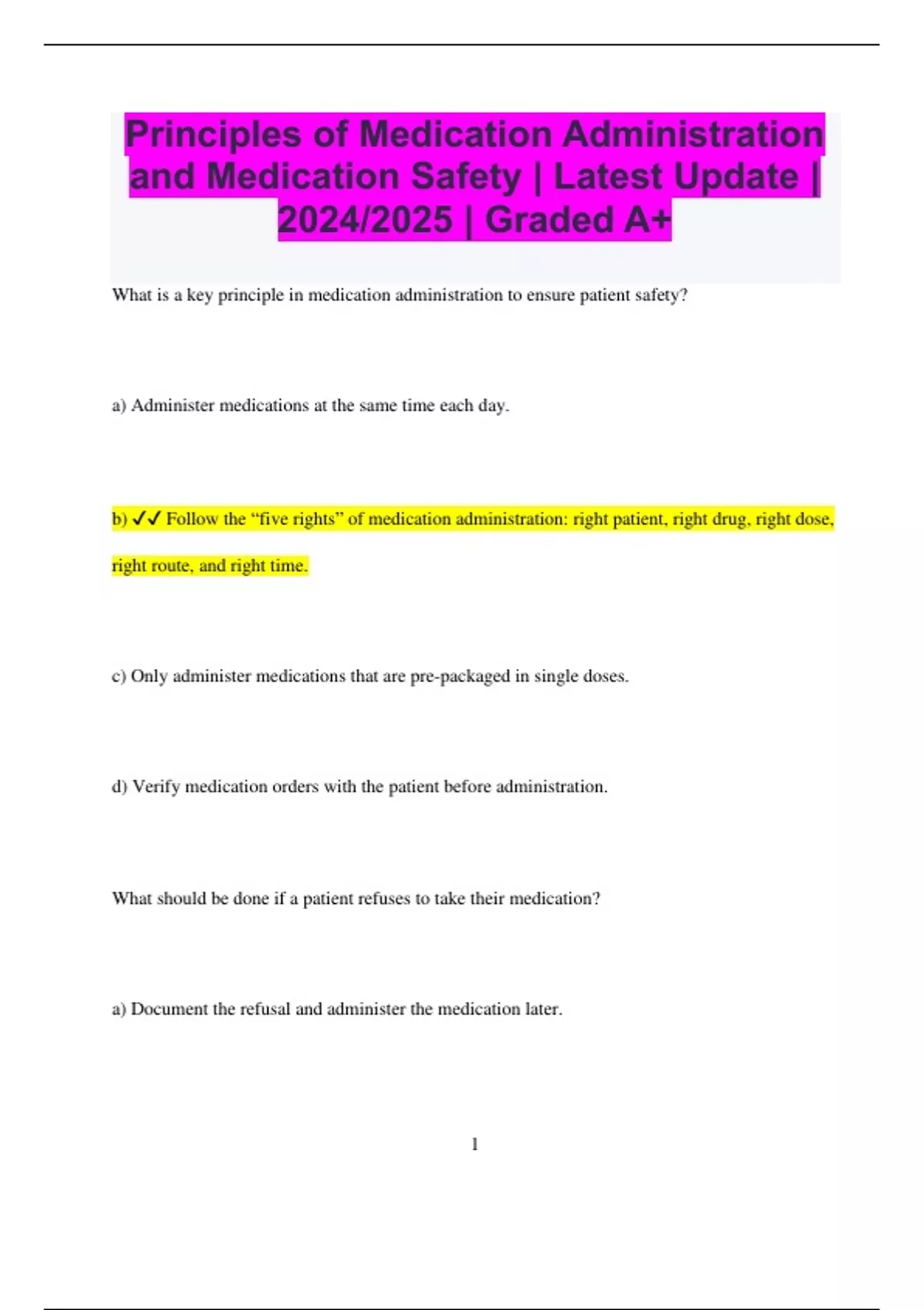 Principles of Medication Administration and Medication Safety | Latest ...