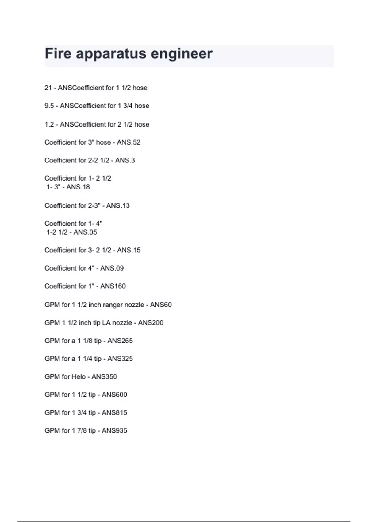 Fire apparatus engineer questions with correct answers 2024/2025 - Cal ...