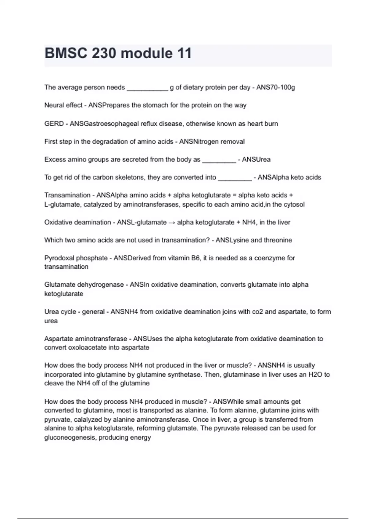 BMSC 230 module 11 questions with correct answers 2024/2025 - BMSC 230 ...