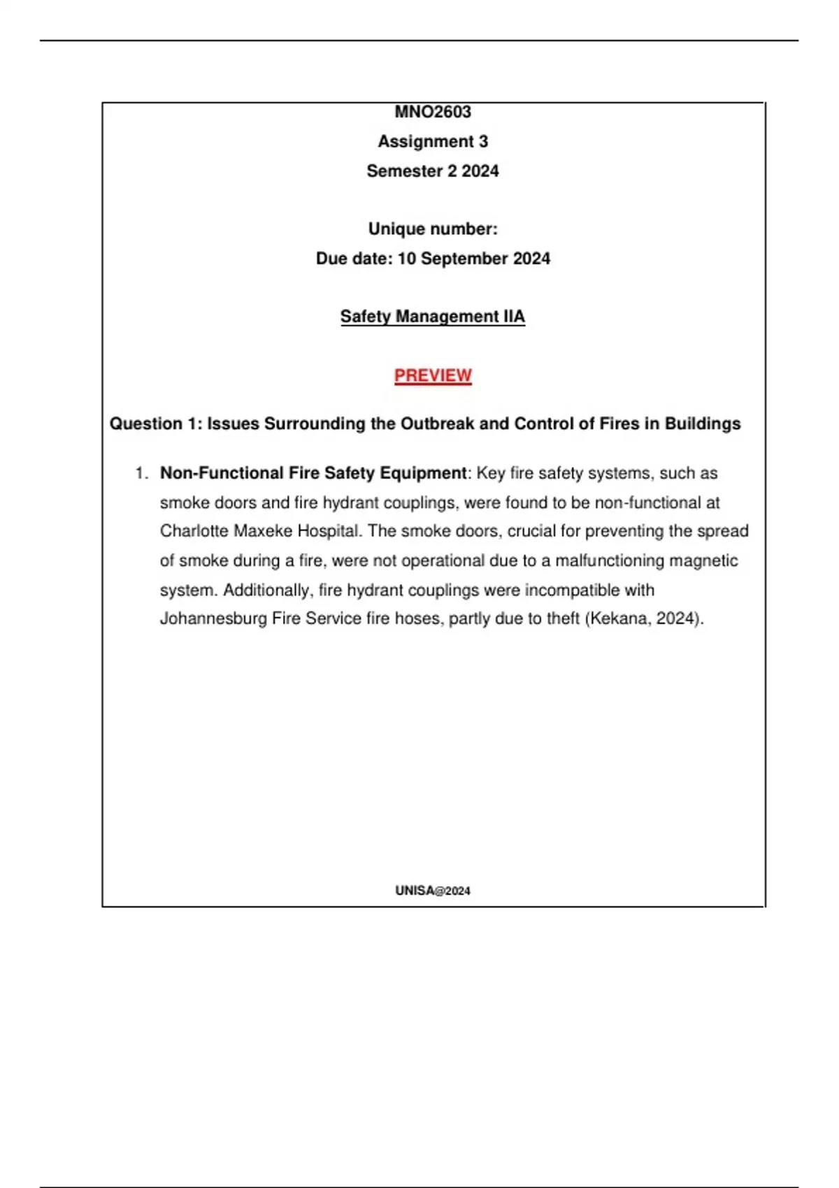 MNO2603 Assignment 3 (COMPLETE QUESTIONS & ANSWERS) Semester 2 2024 ...