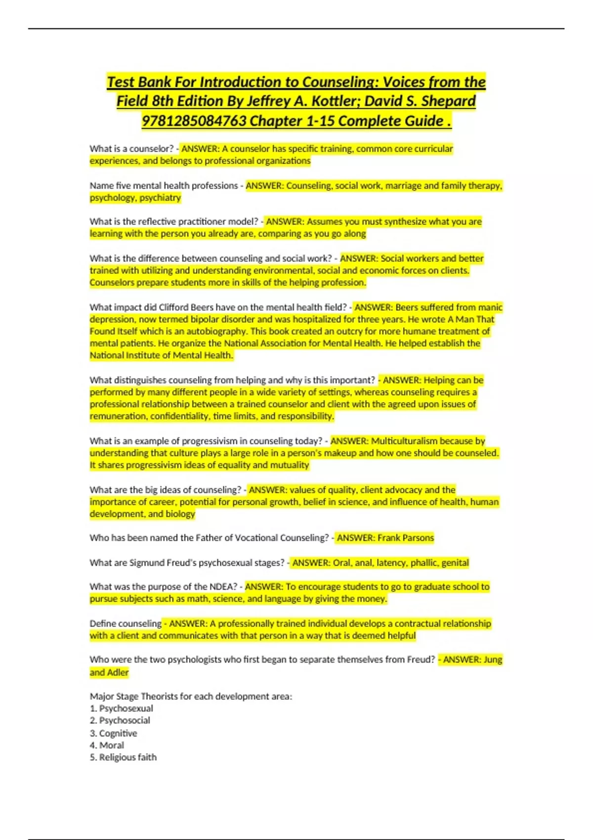 Introduction to Counseling: Voices from the Field 8th Edition By ...