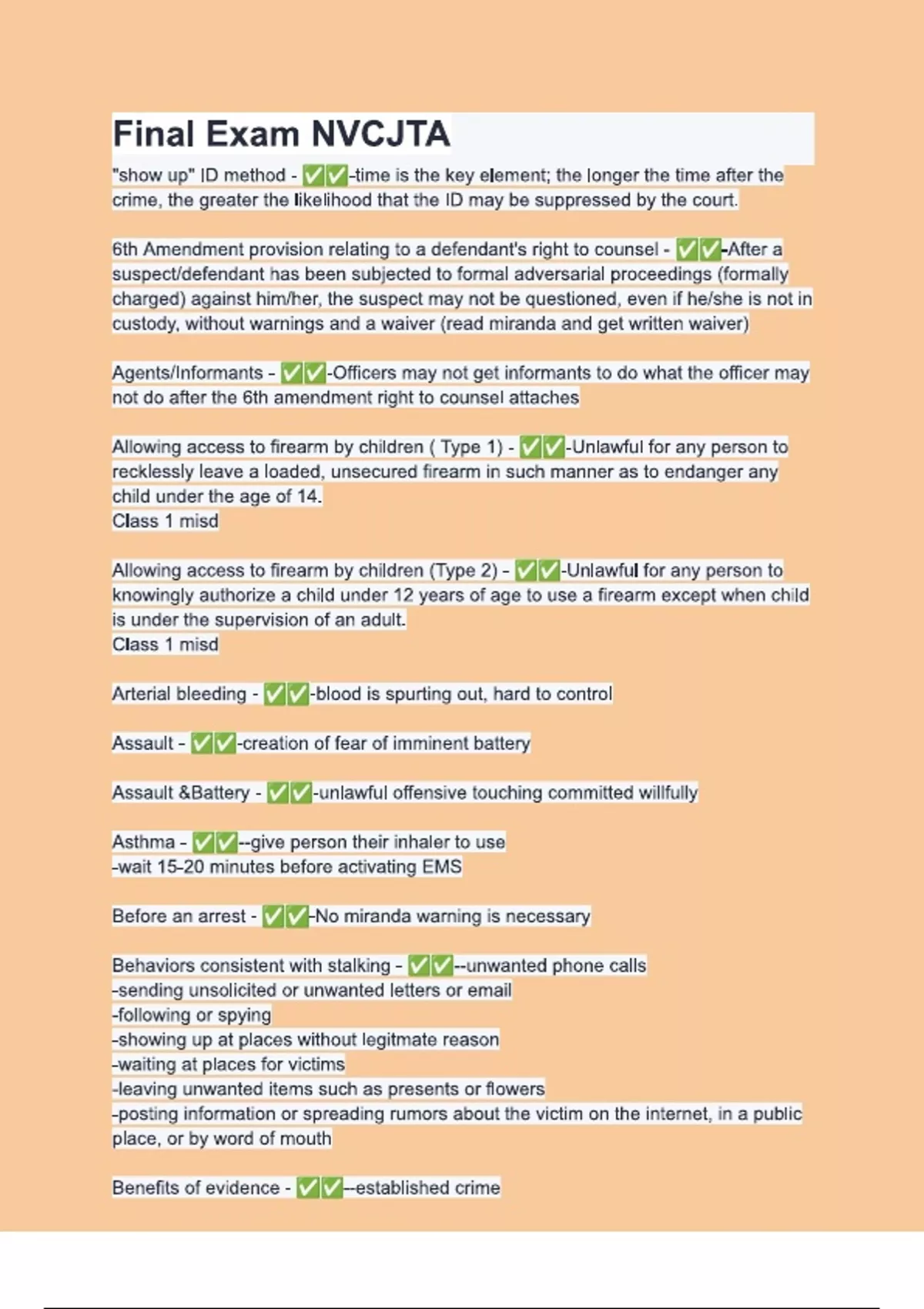 Final Exam NVCJTA - Questions with Explanations of Answers Latest ...
