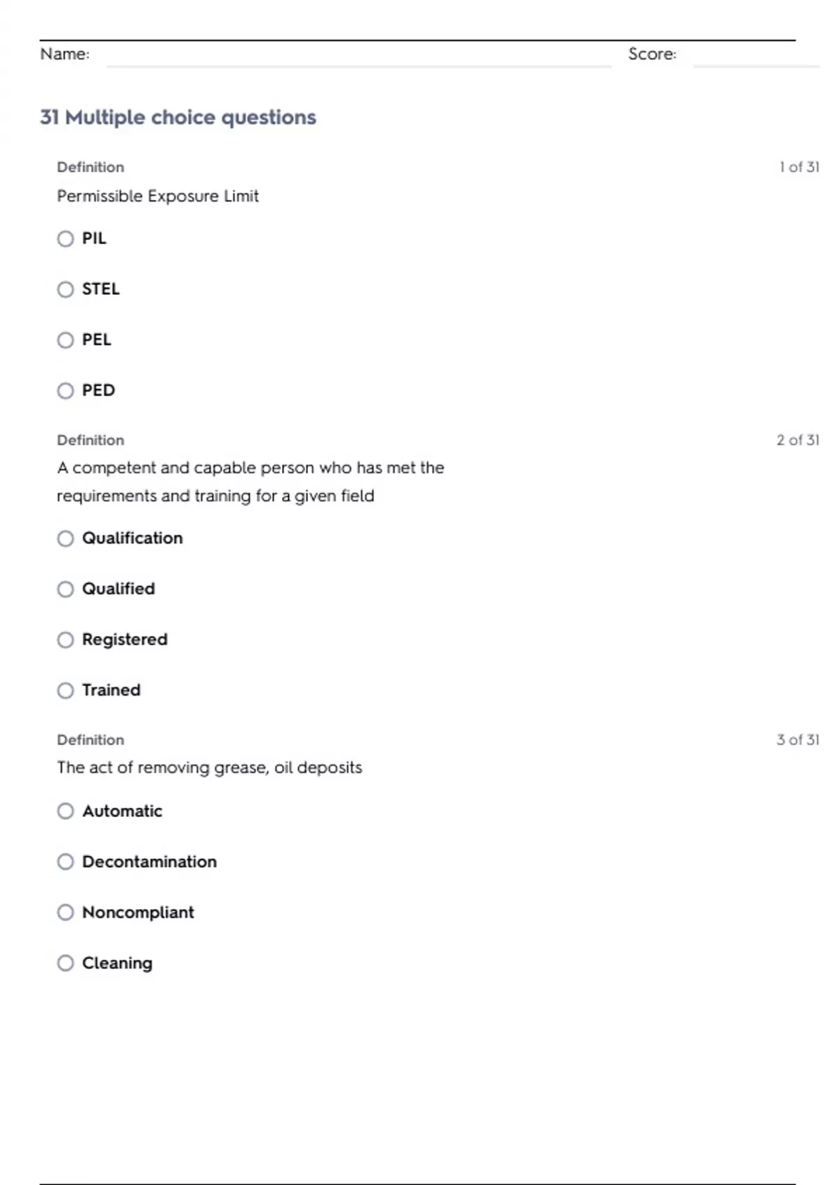 IKECA Examination Terms (PECT, CECT, CECS, CESI Terminology) Complete ...