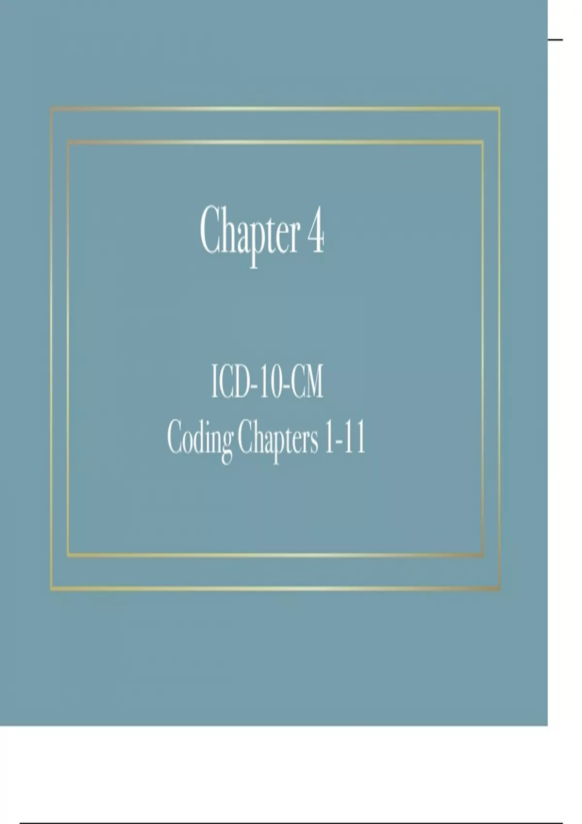 AAPC CPC Exam Review - Chapter 4: ICD-10-CM Coding (Chapters 1-11 ...